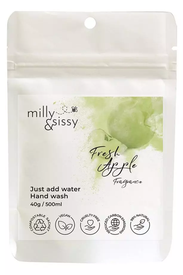 Milly & Sissy Zero Waste Fresh Apple Hand Wash - vẻ đẹp không chứa nhựa