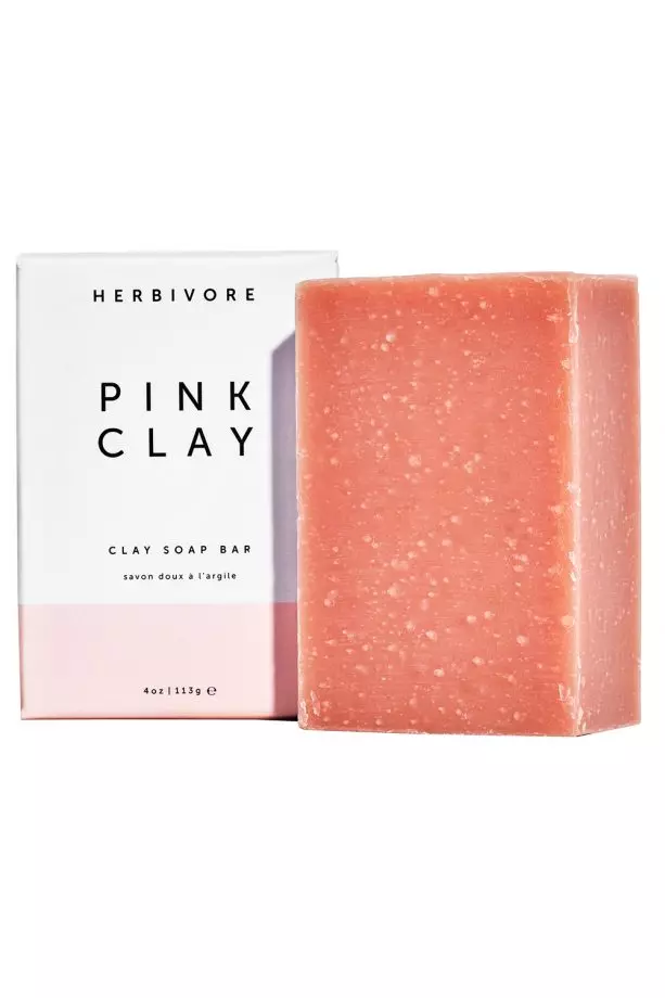 Herbivore Pink Clay Cleansing Bar ሳሙና - ከፕላስቲክ ነፃ የሆነ ውበት