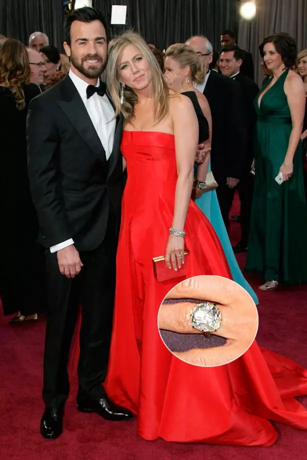 Jennifer Aniston i Justin Theroux - zaručnički prsten Jennifer Aniston - zaručnički prsten za slavne osobe