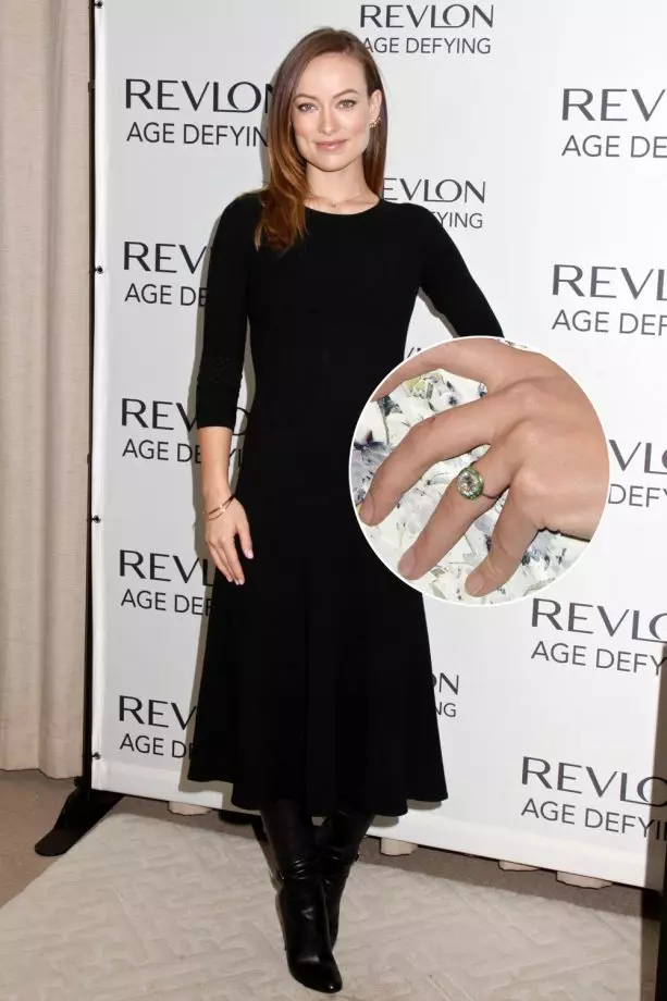 Olivia Wilde con il suo anello di fidanzamento