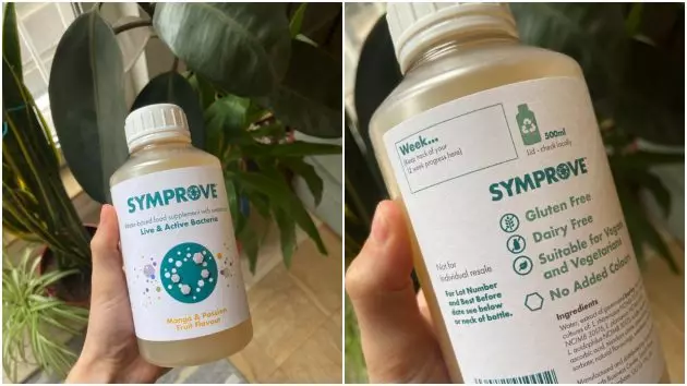 Ulasan Symprove: Potret produk tina botol